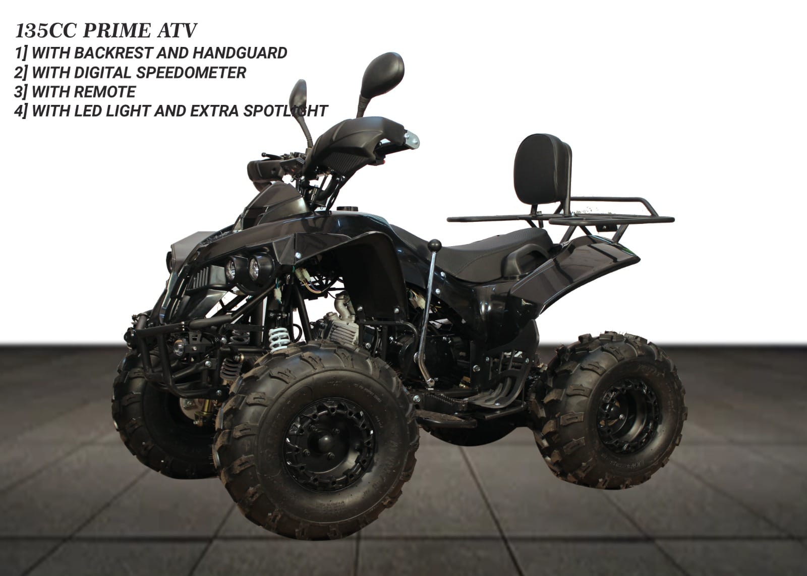 Black Prime ATV 135cc | ATV Bike India