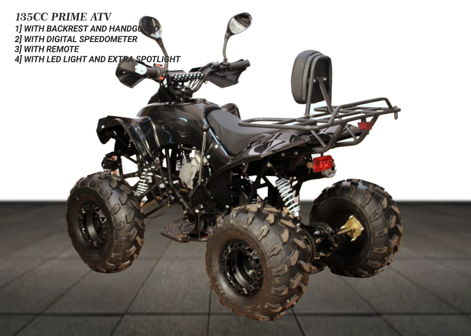 Black Prime ATV 135cc | ATV Bike India