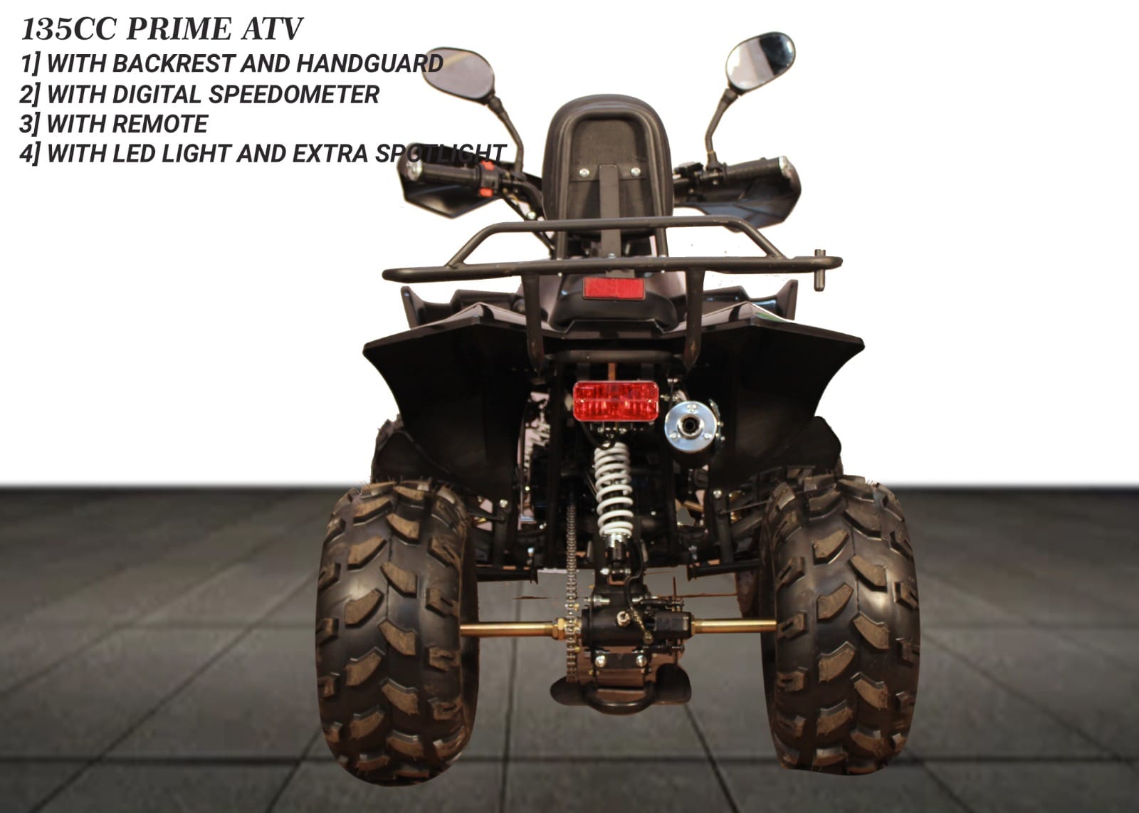 Black Prime ATV 135cc | ATV Bike India