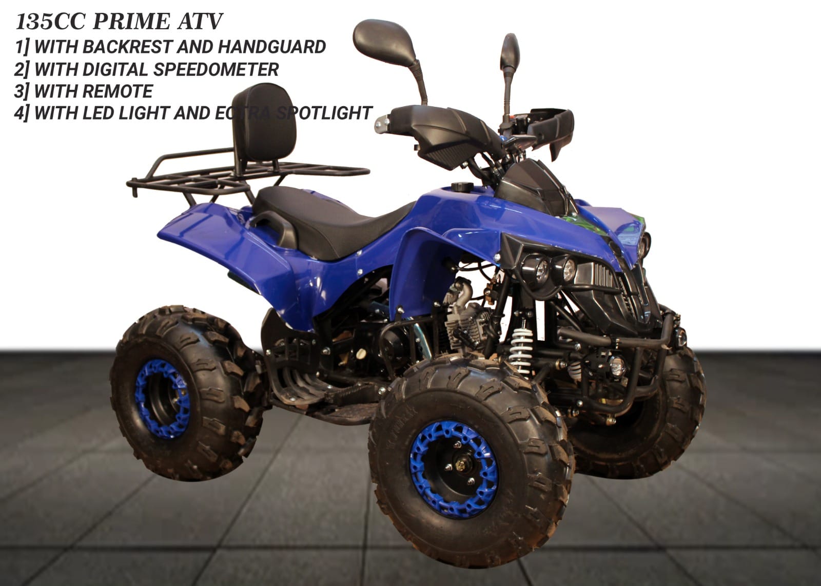 Buy Blue Prime ATV Bike 135cc | ATV Bike India