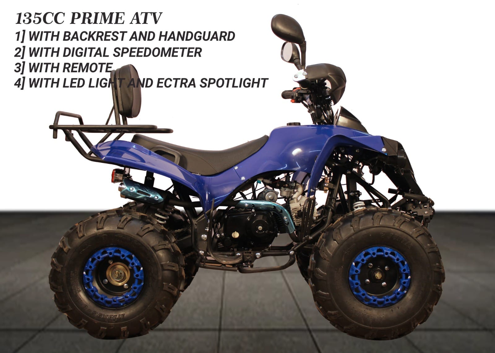Buy Blue Prime ATV Bike 135cc | ATV Bike India