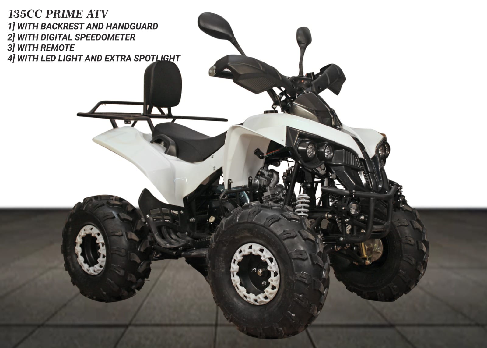 135cc White Prime Atv - ATV Bike