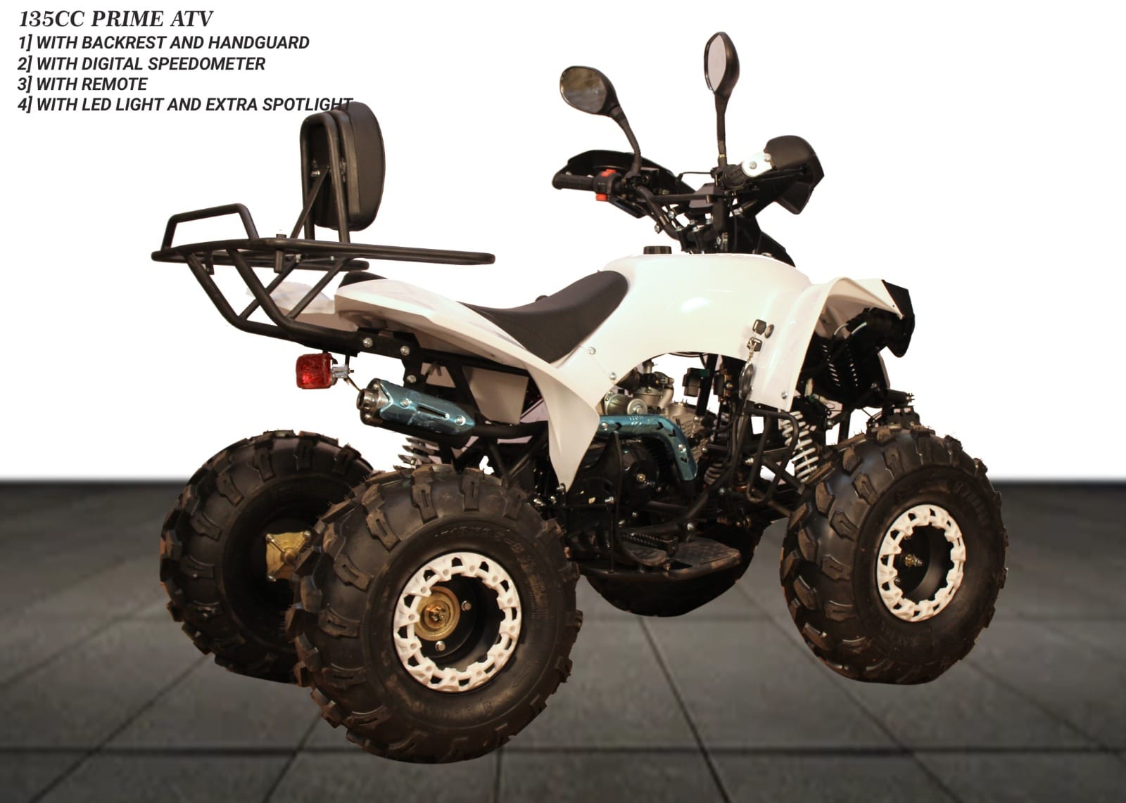 135cc White Prime Atv - ATV Bike