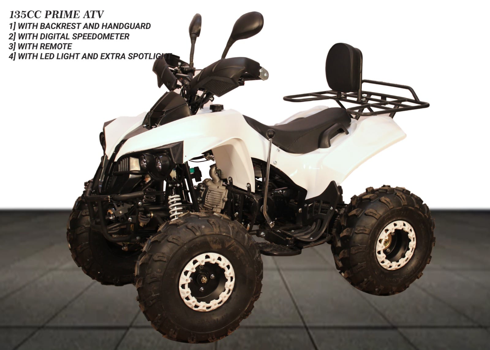 135cc White Prime Atv - ATV Bike