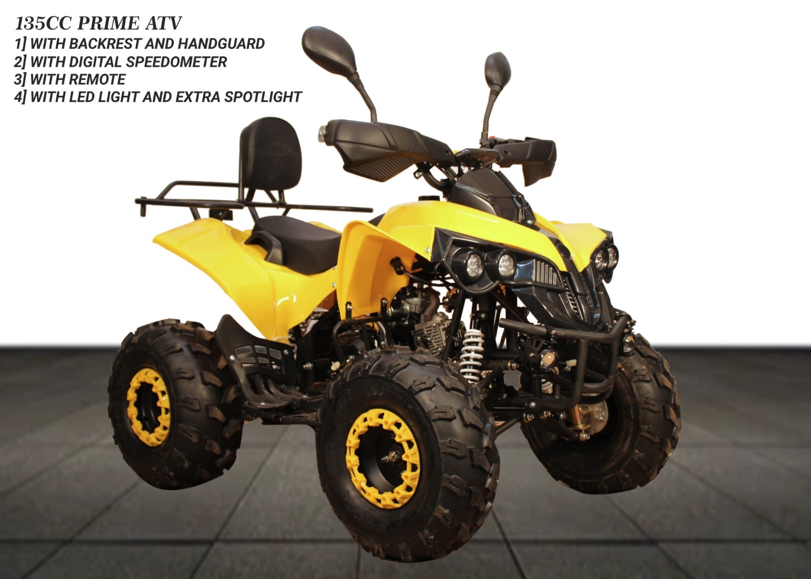 135cc Yellow Prime Atv - ATV Bike