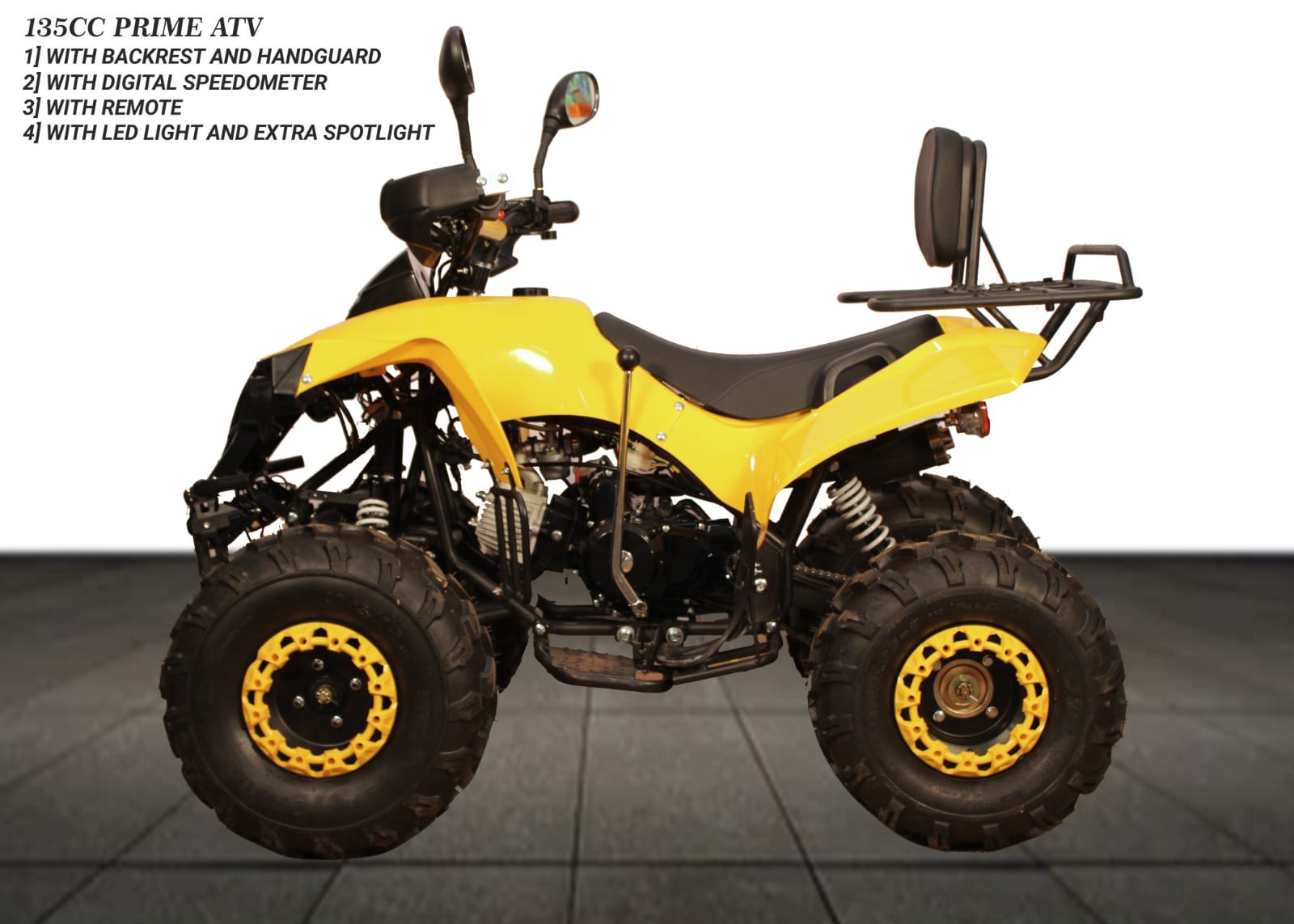 135cc Yellow Prime Atv - ATV Bike