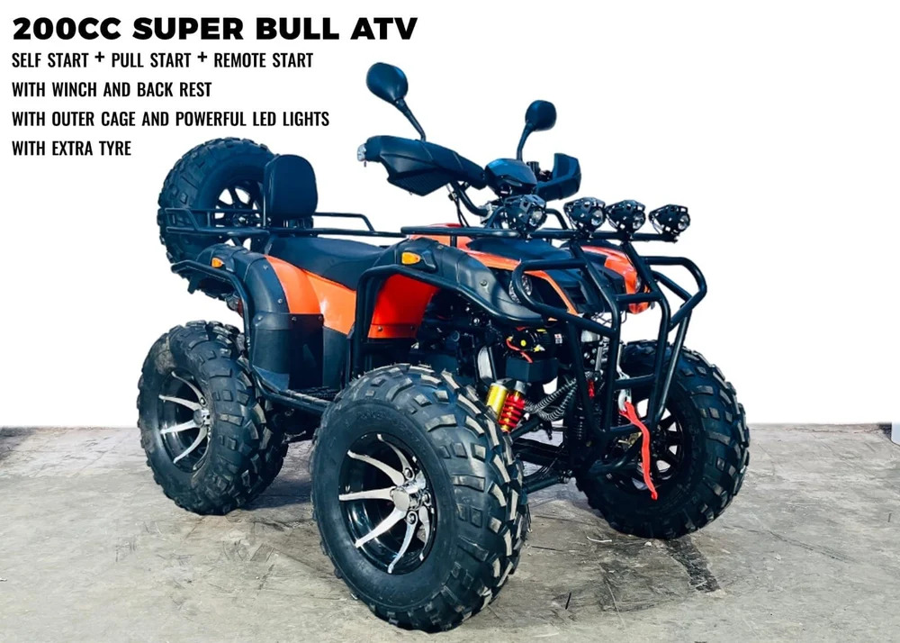 200cc Super Bull Atv Orange - ATV Bike