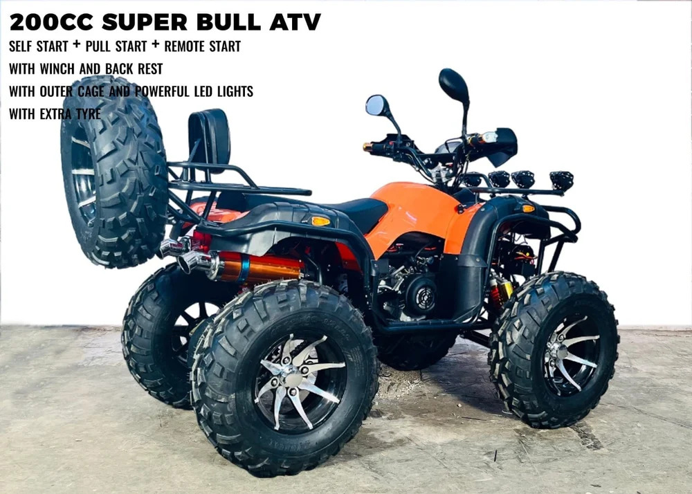200cc Super Bull Atv Orange - ATV Bike