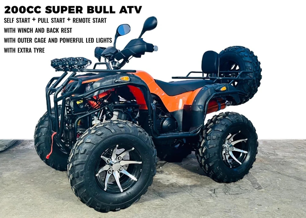 200cc Super Bull Atv Orange - ATV Bike