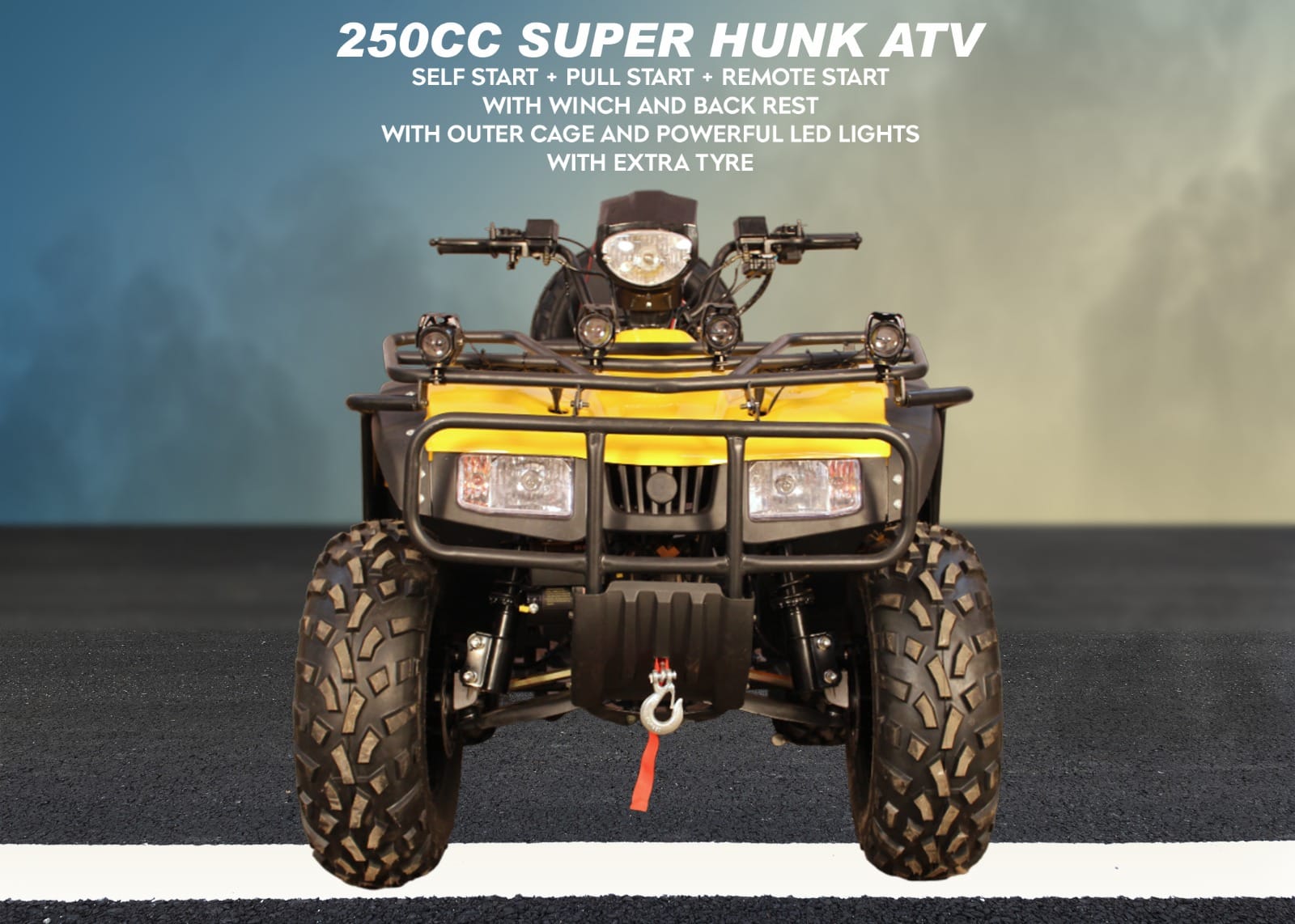250cc Super Hunk (Yellow) - ATV Bike