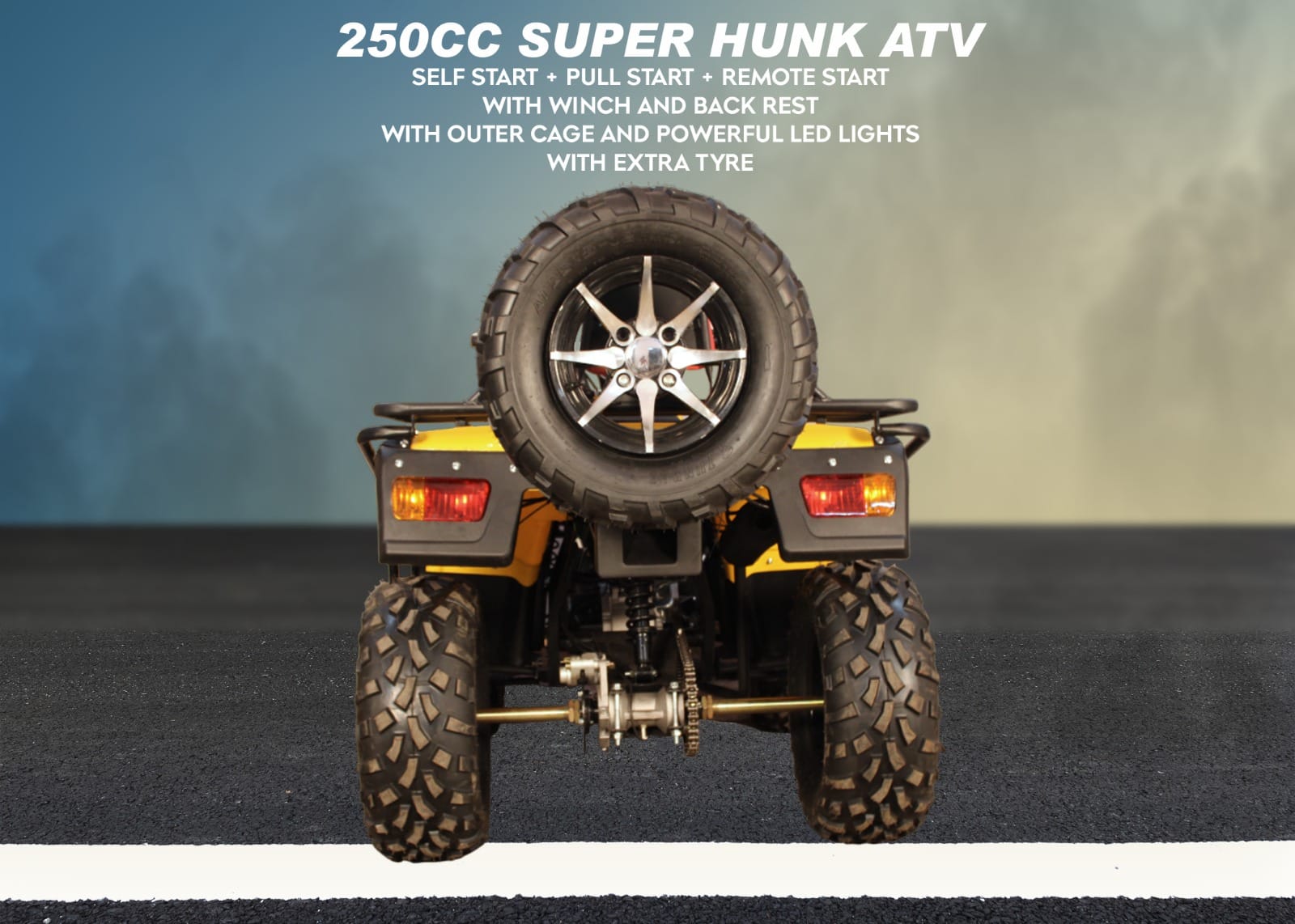 250cc Super Hunk (Yellow) - ATV Bike