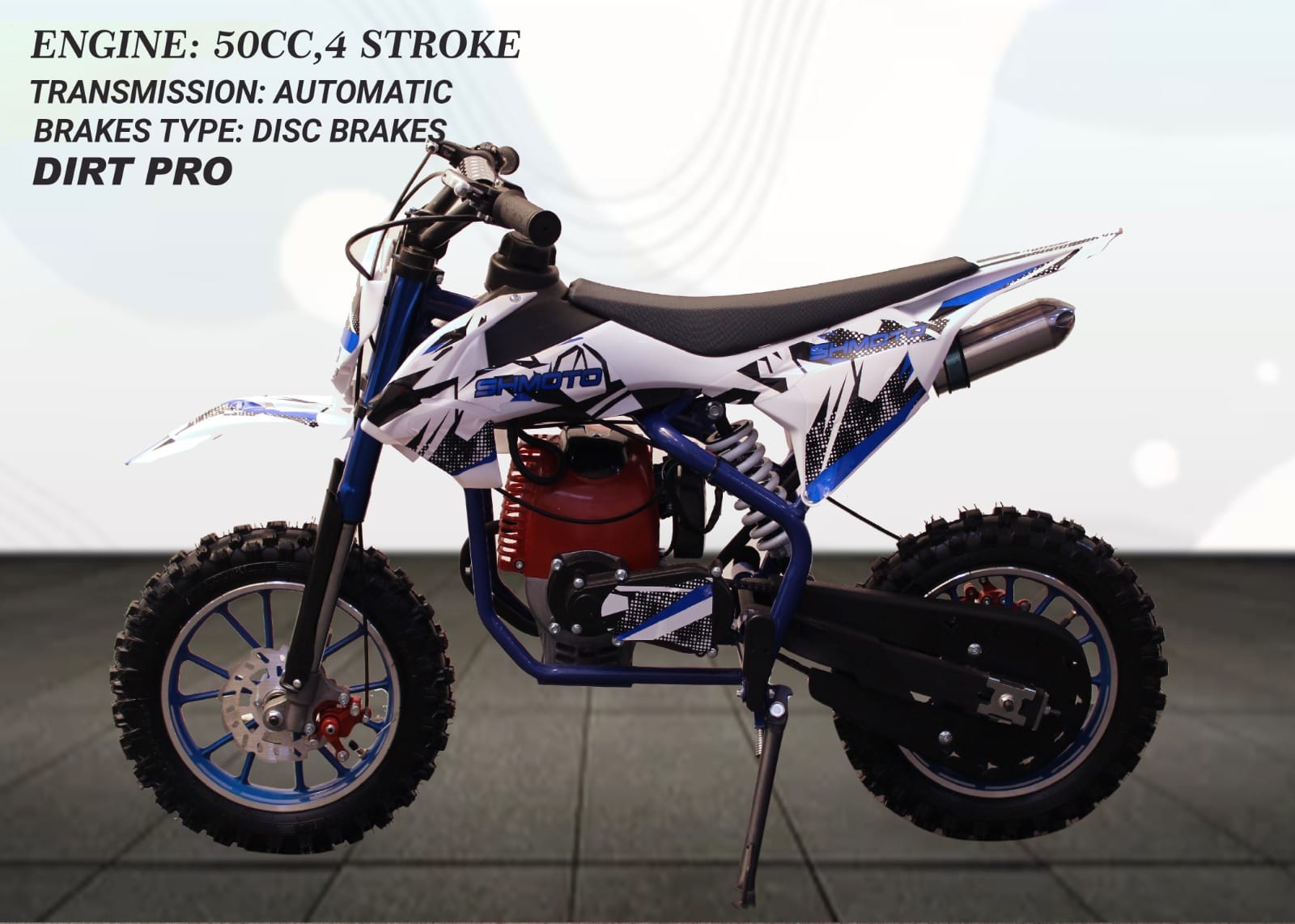 50cc Dirt Bike Pro (Blue) - ATV Bike