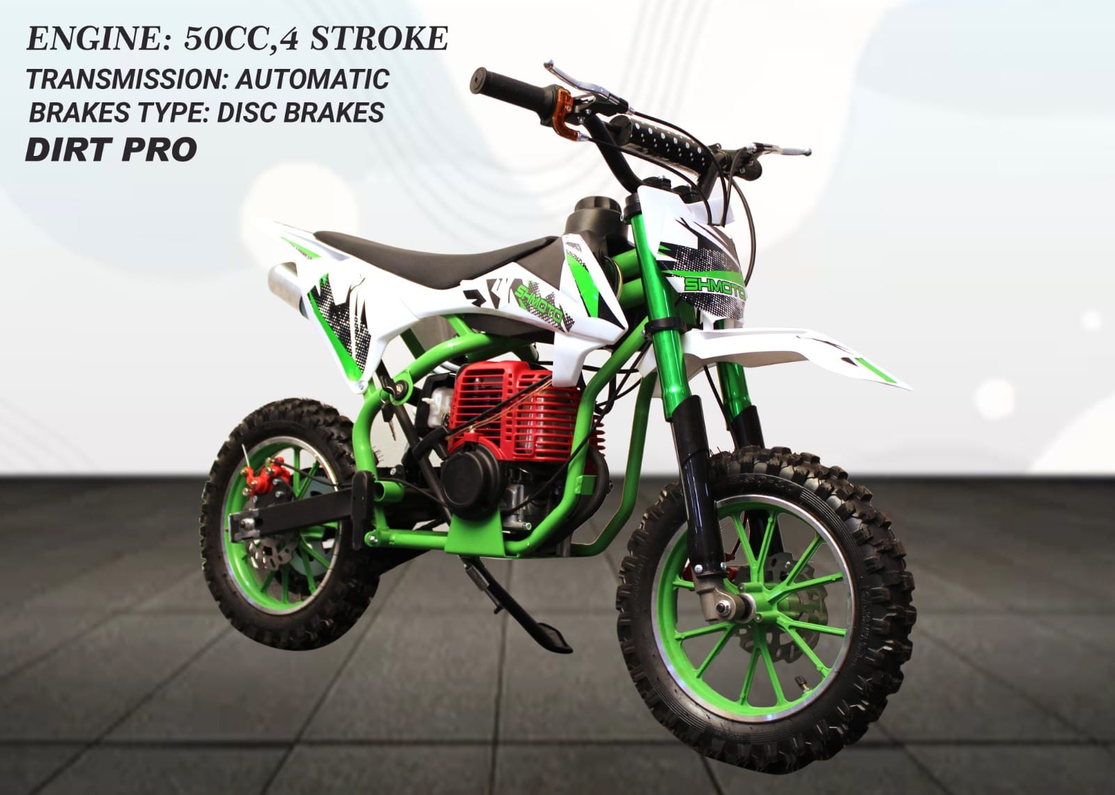 Pro Dirt Bike 50cc (Green) - ATV Bike