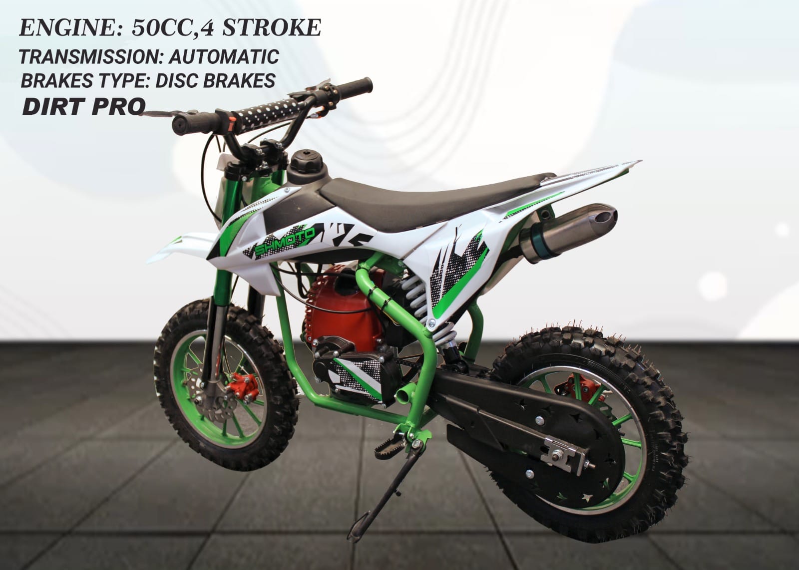 Pro Dirt Bike 50cc (Green) - ATV Bike