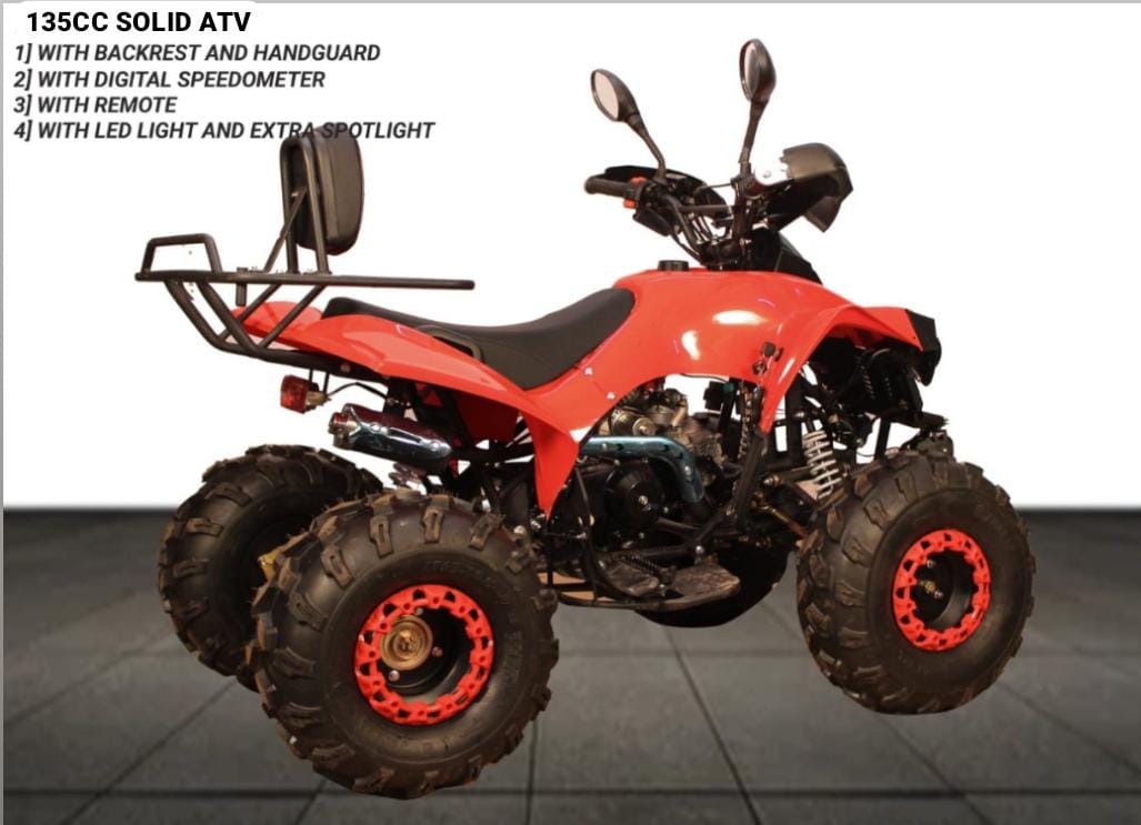 Solid Atv 135cc (Red) - ATV Bike