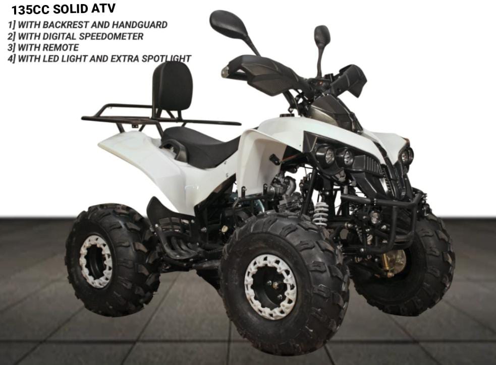 Solid Atv 135cc (White) - ATV Bike