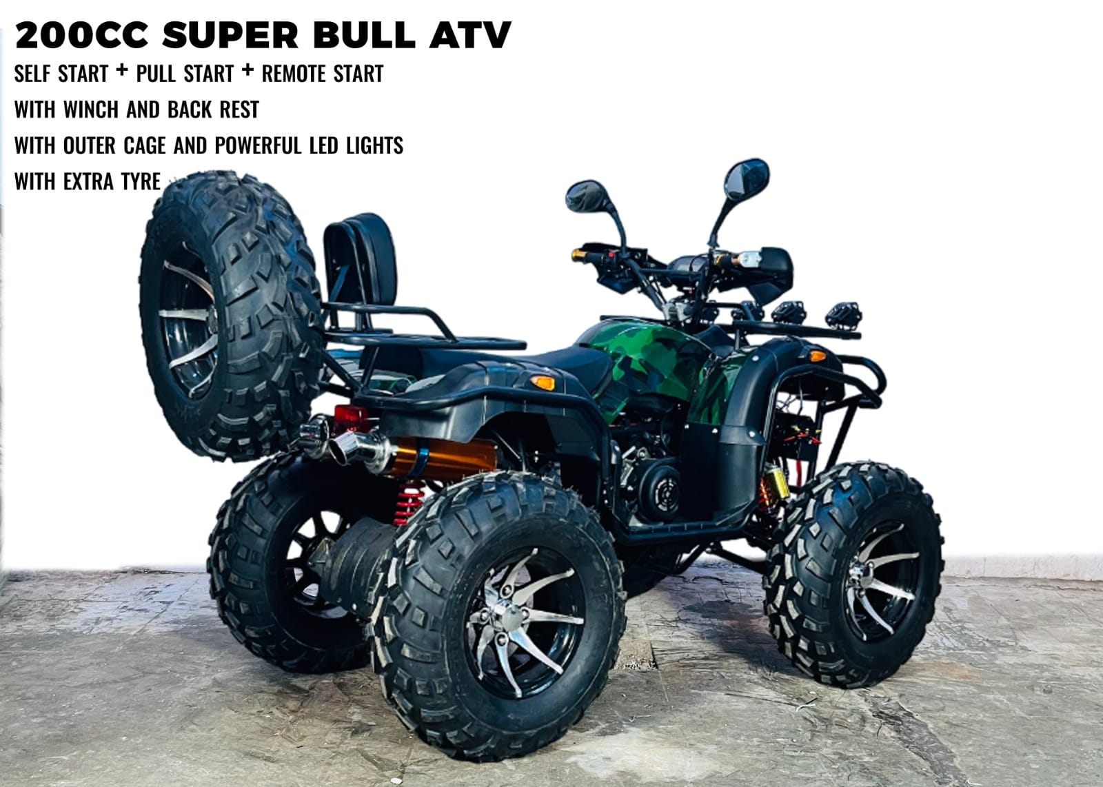 Super Bull Atv 200cc Military Green - ATV Bike