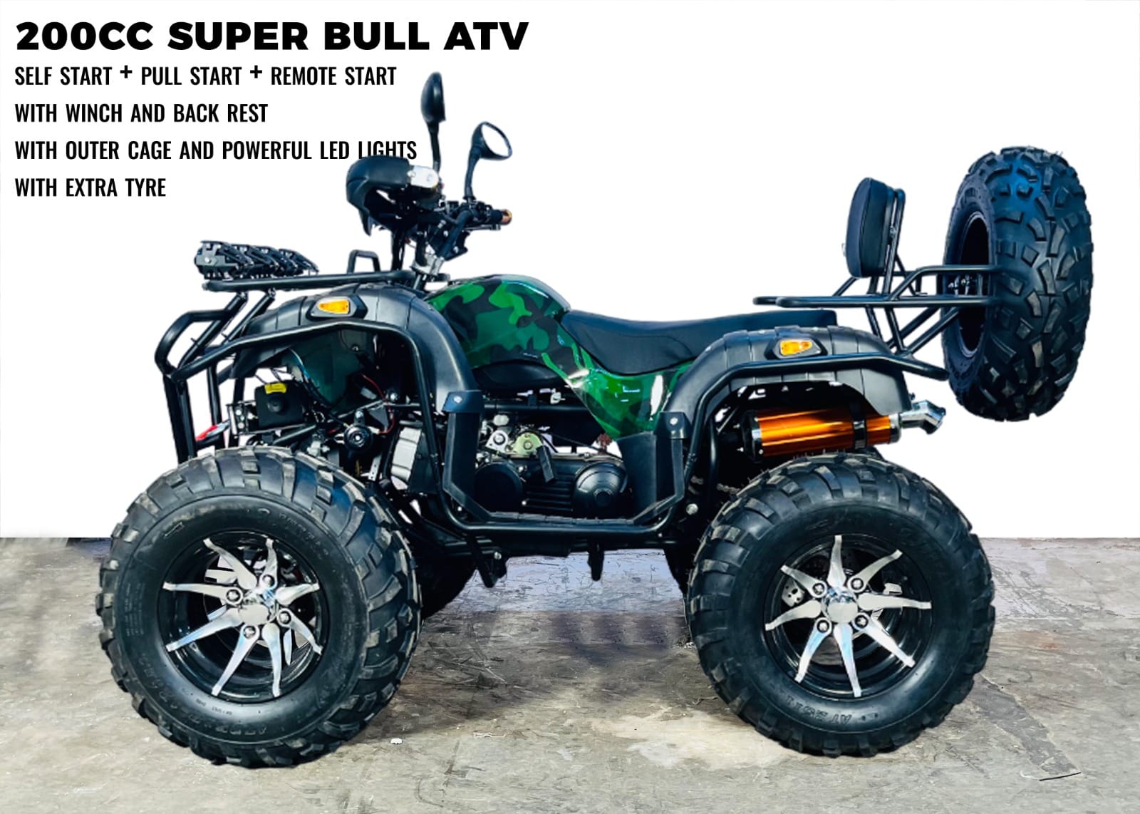 Super Bull Atv 200cc Military Green - ATV Bike