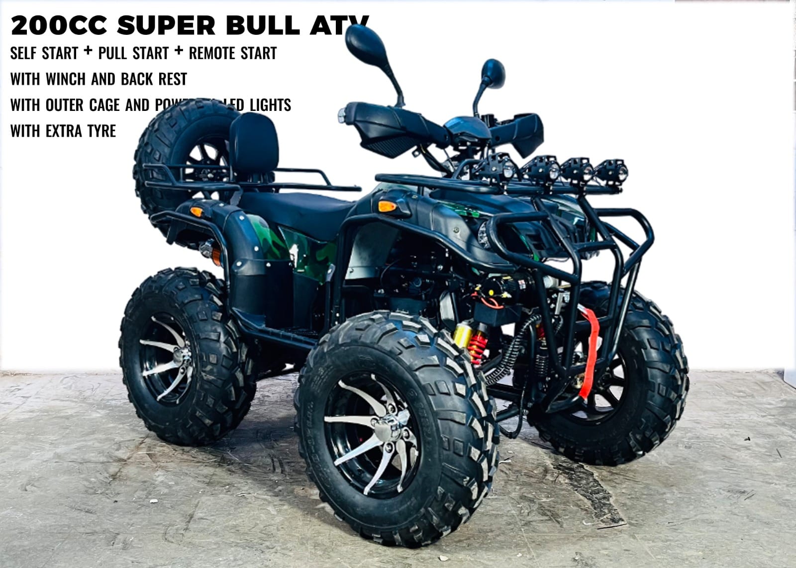 Super Bull Atv 200cc Military Green - ATV Bike