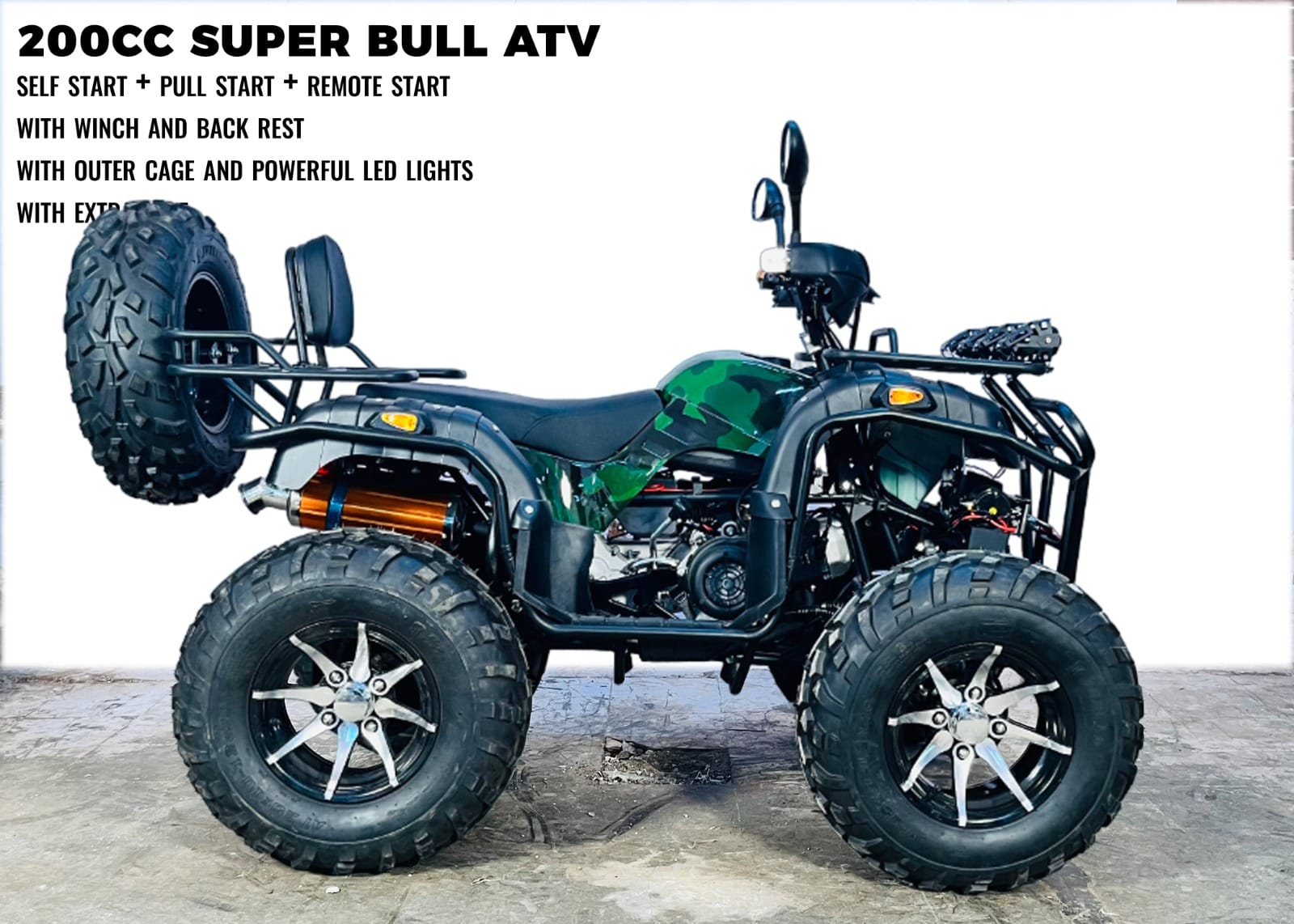 Super Bull Atv 200cc Military Green - ATV Bike