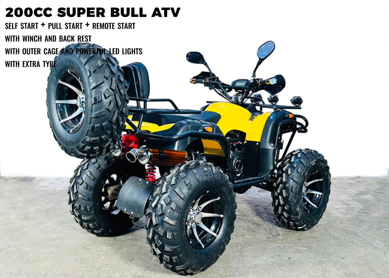 Super Bull Atv 200cc Yellow - ATV Bike