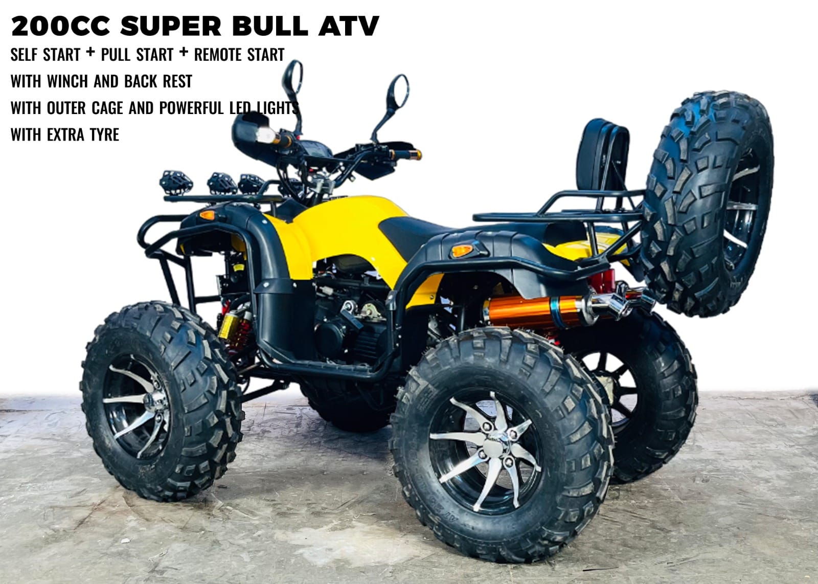 Super Bull Atv 200cc Yellow - ATV Bike