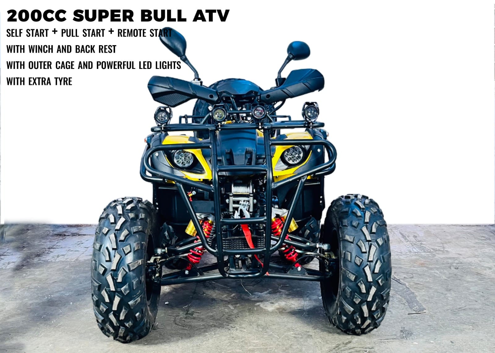 Super Bull Atv 200cc Yellow - ATV Bike