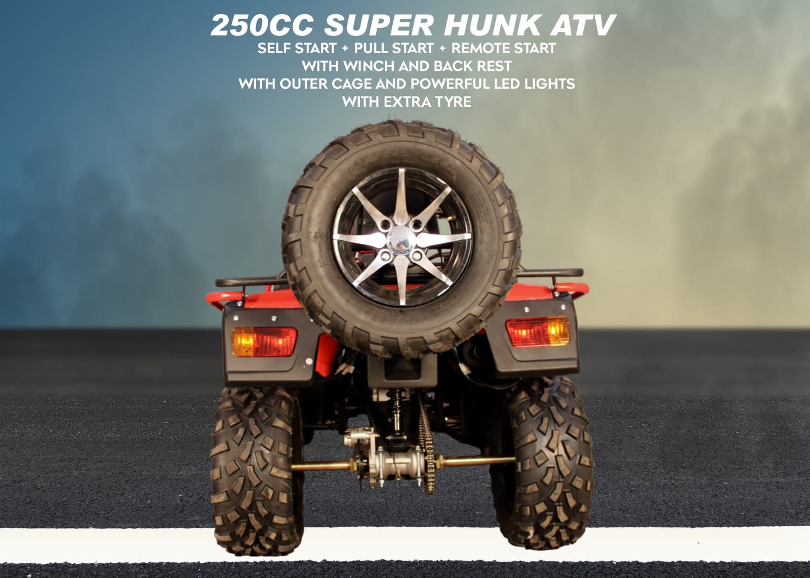 Super Hunk Atv 250cc (Red) - ATV Bike